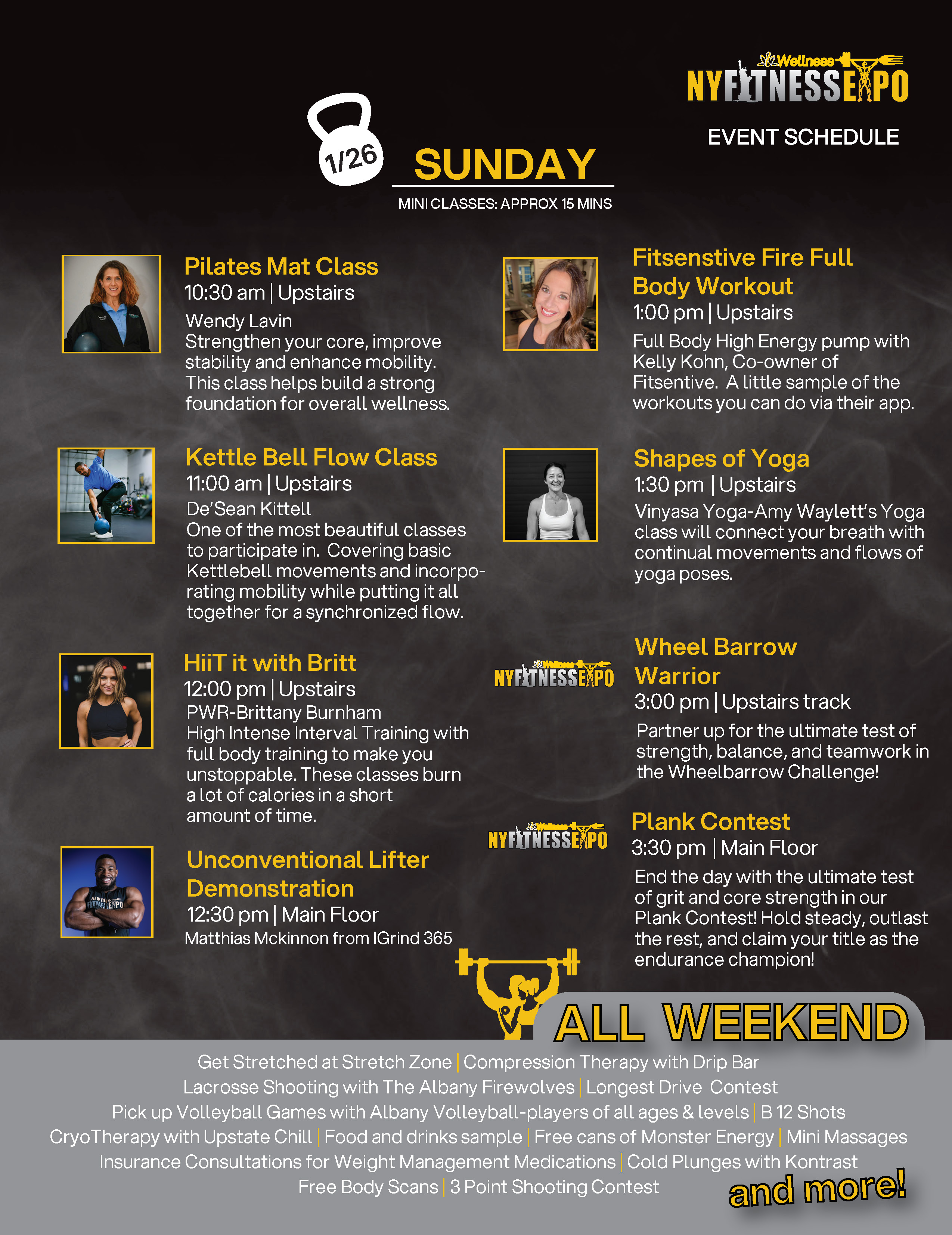 Schedule of Events – NY Fitness Expo
